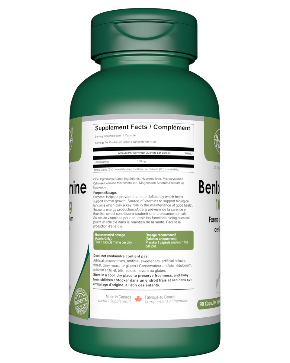 Buy - Benfotiamine 100mg 90 Vegan Capsules VORST Canada – Vitamins and ...