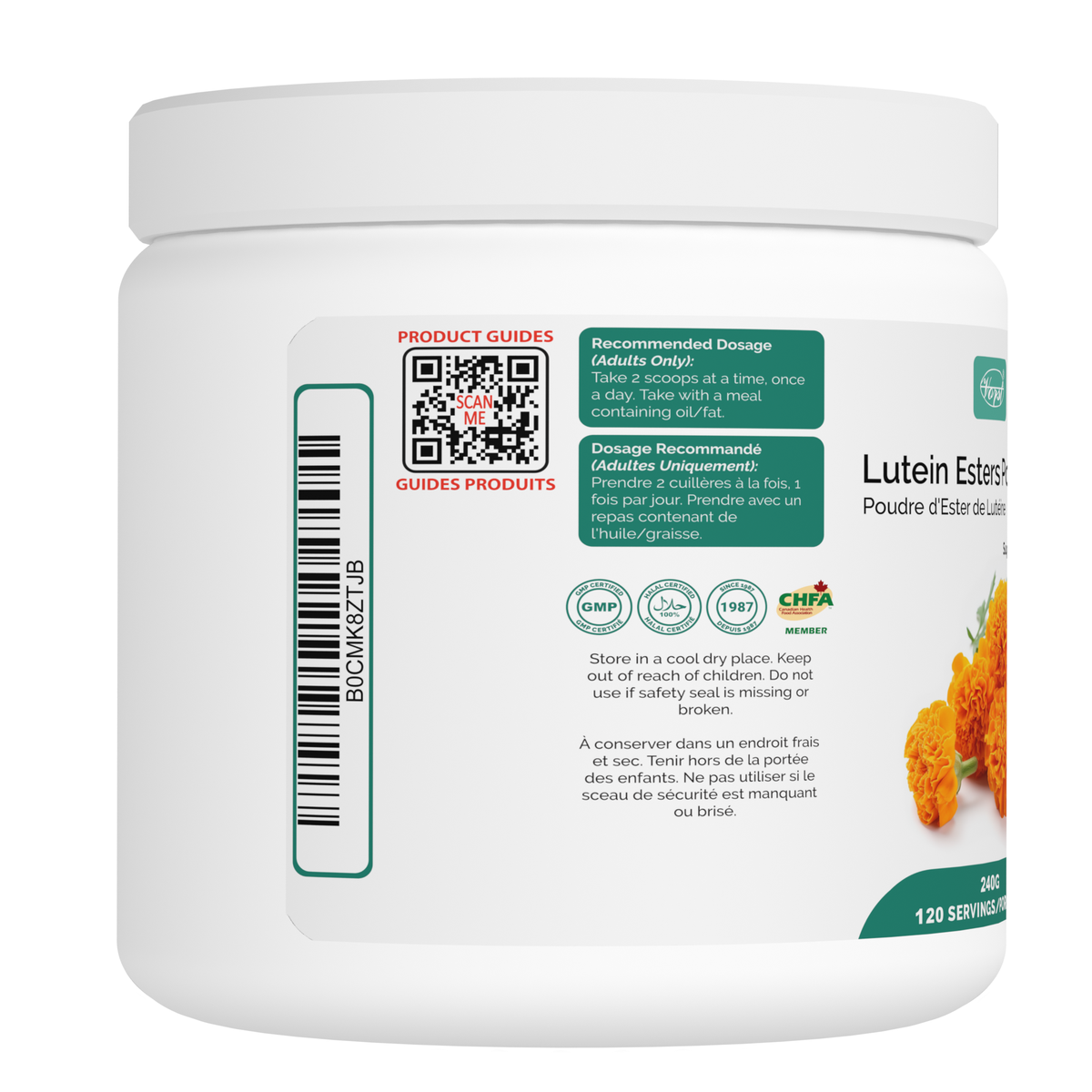 Lutein Esters Powder 240g – Vitamins and Supplements Online Canada ...