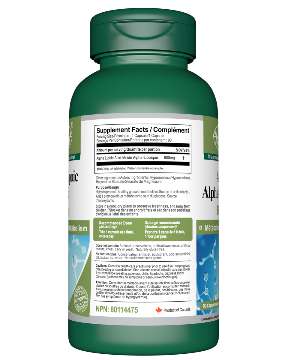 Alpha Lipoic Acid (ALA) 600mg 90 Vegan Capsules – Vitamins and ...
